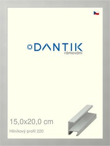 DANTIK rámeček 15x20 | ALU profil 6220 Stříbrná matná (Sklo Čiré)