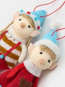 Sinsay - Vánoční dekorace ve tvaru elfů 2 pack - vícebarevná