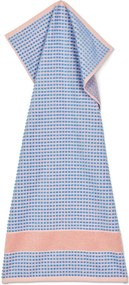 Modro-růžový froté ručník z Bio bavlny 50x100 cm Check – JUNA