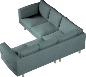 Potah na pohovku IKEA Norsborg rohová 4-místná barva modrá látka pletený vzor