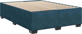 Box spring postel s matrací tmavě modrá 160x200 cm samet 3285297