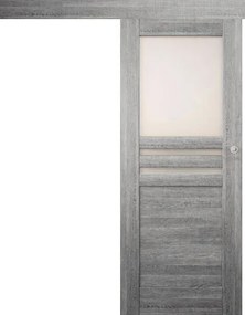 posuvné interiérové dveře na stěnu vasco doors MADERA model 5 Průchozí rozměr: 70 x 197 cm, Orientace dveří: Levé dveře, Dekor: Dub skandinávský