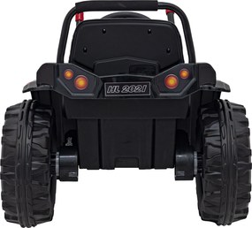Ramiz Dětský bagr-traktor na baterie zelený + pohyblivé rameno s lžící + dálkové ovládání + pomalý start + FM rádio + LED
