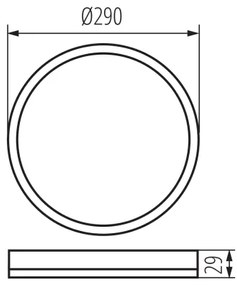 Kanlux 31514 - LED Stropní svítidlo AZPO LED/18,5W/230V pr. 29 cm IP54 bílá
