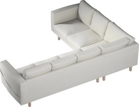 Potah na pohovku IKEA Norsborg rohová 5-místná barva šedá látka lesklé, pletený vzor, sametová