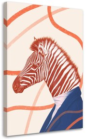 Gario Obraz na plátně Zebra Oranžová zvířecí abstrakce - Bryantama Art Rozměry: 40 x 60 cm