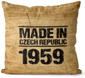 Polštář Made In + rok (Velikost: 40 x 40 cm, rok: 1959)