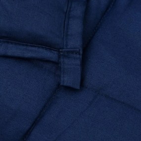 Zátěžová deka modrá 220 x 235 cm 15 kg textil
