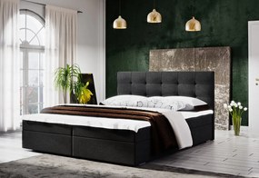 Čalouněná postel FADO 2 + rošt + matrace + topper, 180x200, Cosmic 10