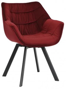 Židle The Dutch Comfort otočná z červeného sametu/ 44064