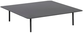OnaDnes -20% Hoorns Antracitově šedý hliníkový zahradní konferenční stolek Omoc 95 x 95 cm