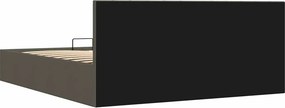 Zvedací rám postele úložný prostor tmavě šedý textil 160x200cm 285574