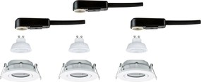 P 92416 LED vestavné svítidlo Nova Plus GU10 Flat IP65 93mm 3x4,9W 230V stmívatelné 2700K bílá mat - PAULMANN