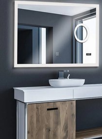 77486 AQUAMARIN Koupelnové zrcadlo s LED osvětlením, 100 x 80 cm