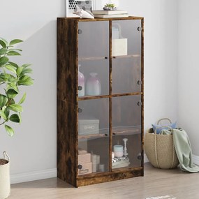 Highboard s dvířky kouřový dub 68x37x142 cm kompozitní dřevo 3295861