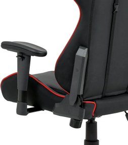 Kancelářská židle houpací mech., + koženka, plast. kříž – opěrák 90°–180° černá