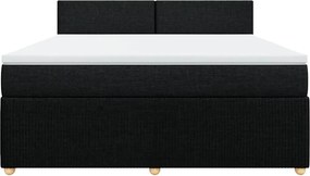 Box spring postel s matrací černá 180x200 cm textil 3287530
