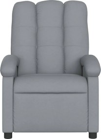 Polohovací křeslo světle šedé látkové 3205380