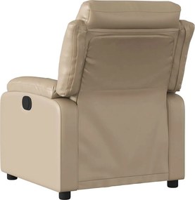 Elektrické polohovací křeslo cappuccino umělá kůže 3205034