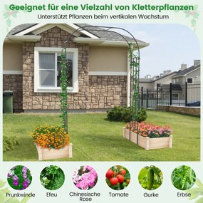 Costway Metal Rose Arch Trellis pro popínavé rostliny Vinný oblouk Velký
