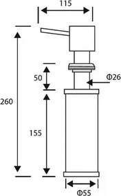 Franke - Dávkovač saponátu FD 300, chrom