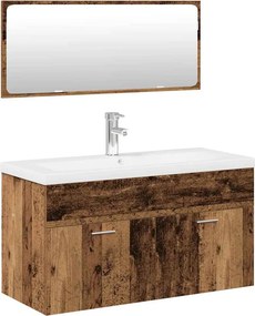 3dílná koupelnová sestava old wood kompozitní dřevo 3328911