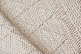 Diamond Carpets India, Ručně vázaný kusový koberec Geneva DE 7951 White Mix, 80x150, bílá, ložnice