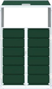 vidaXL Box na 1 popelnici 72 x 81 x 115 cm ocel [4006171] Barva: Šedá