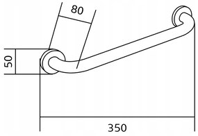 Kovové madlo do sprchy/vany MEXEN - 30 cm - zlaté, 70101630-50
