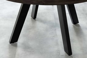 Kulatý jídelní stůl Thunder 120 cm hnědé mango