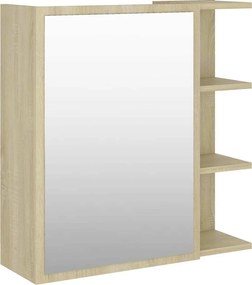 vidaXL Zrcadlová skříňka 62,5x20,5x64 cm dřevotříska [803311] Barva: Černá