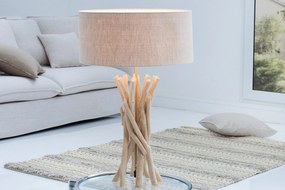 Invicta Interior Designová dřevěná stolní lampa - Kai
