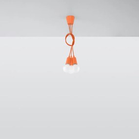 Sollux Lighting Závěsné svítidlo DIEGO 3 oranžové