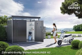 Biohort Zahradní domek HIGHLINE® H2-2K Barva: šedý křemen metalíza