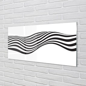 akrylový obraz Zebra pruhy vlna 100x50 cm
