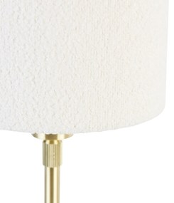 Stolní lampa zlatá nastavitelná s boucle stínidlo bílá 20 cm - Parte