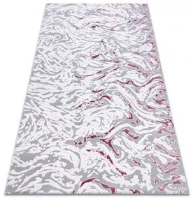 koberec AKRYL DIZAYN 123 světle šedá / světle růžová velikost 80x150 cm | krásné koberce cz