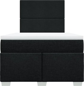 Box spring postel s matrací černá 120x200 cm textil 3292750