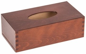 FK Dřevěná krabička na kapesníky - 26x14x8 cm, Ořech