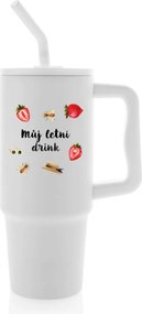 Personalizovaná nerezová termoska s barevným víčkem s letním mixem