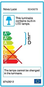 NV 9240679 Venkovní reflektor NORTH černý hliník a sklo LED 30W 3000K 100-240V 38st. IP65 - NOVA LUCE