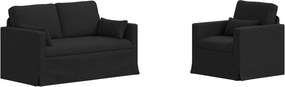 Set pohovek 2 ks Černá textil 3407495