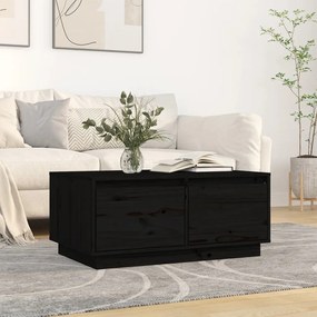 vidaXL Konferenční stolek 80x50x35 cm masivní borové dřevo [814439] Barva: Černá