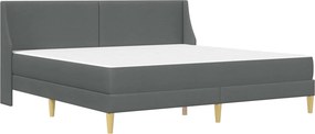 Rám postele s matrací s čelo Tmavě šedá 180 x 200 cm Polyester 3414750