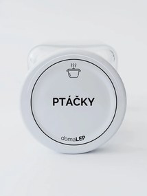 Samolepka na kořenky PTÁČKY průhledná 5 cm tučné písmo