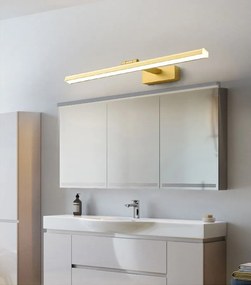 Toolight Toolight, LED koupelnové nástěnné svítidlo nad zrcadlo 40cm 8W 1200lm 4000K APP833-1W, zlatá, OSW-07011
