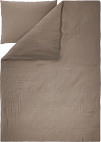 Livarno® Mušelínové ložní povlečení, 140 x 200 cm, 70 x 90 cm (hnědá)