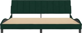 Rám postele bez matrace Hanko tmavě zelená 200 x 200 cm samet 3207870