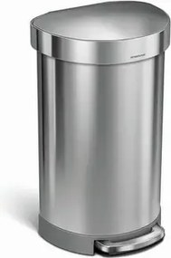 Simplehuman Pedálový odpadkový koš  – 45 l/ půlkulatý/ matná ocel/ FPP