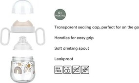 Béžový plastový dětský hrnek 200 ml Sunshine &amp; Rainbow – Mepal